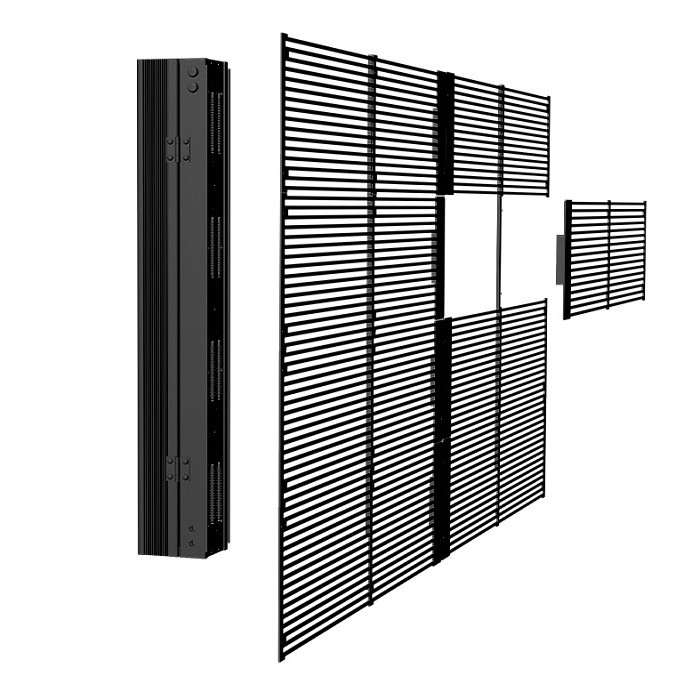 Lightweight Outdoor Transparent LED Display , High Brightness Clear LED ...